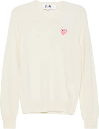 Comme Des Gar&ccedil;ons u Sweater Pink Emblem Knit