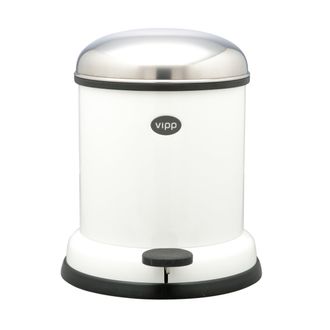 Vipp VIPP13 Abfalleimer, Edelstahl, Wei&szlig;, 4 Liter