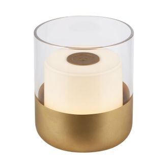 Briloner Mini LED Tischlampe Kabellos mit Glas, Dimmbare Nachttischlampe Touch, Schreibtischlampe, Leselampe, Tischleuchte Outdoor & Indoor, Camping Lampe, War