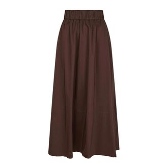 Neo Noir A-Linien Popeline Rock - - Skirts - Damen - Braun - L