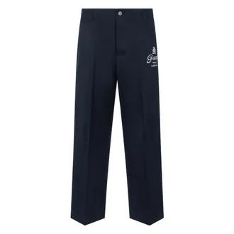 Gucci Klassische Hose aus Baumwollstoff - - Trousers - Herren - Blau - M