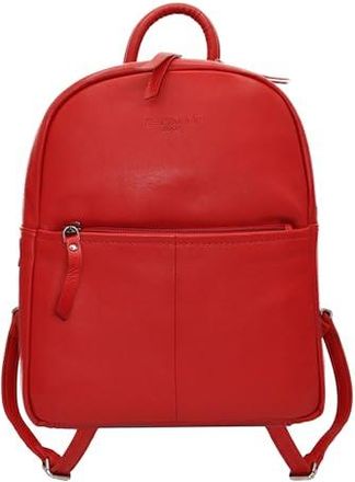 Zerimar | Sac &agrave; dos en cuir v&eacute;ritable pour femme, style d&eacute;contract&eacute; | Sac &agrave; dos en cuir naturel pour femme avec plusieurs compartiments | Id&eacute;al au quotidien|R