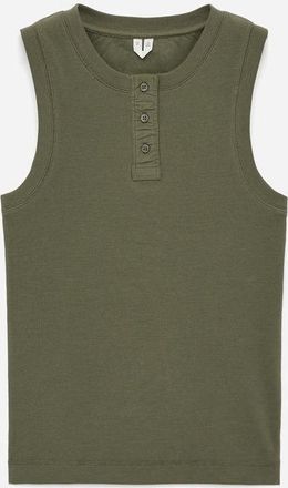 Arket Geripptes Tanktop -Grün