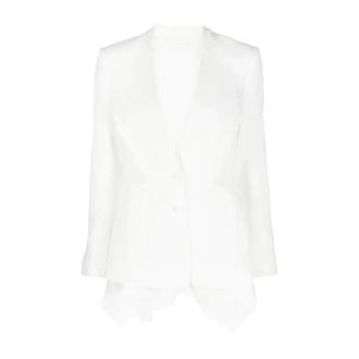 SIMKHAI Femme, Vestes, Blanc, Taille: 40 FR Blazer Combo Veste Casual Blanche