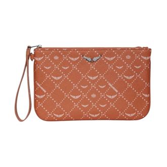 Zadig&Voltaire Monogramm-Canvas-Handtasche mit markanten Fl&uuml;geln - - Bags - Damen - Orange - ONE SIZE