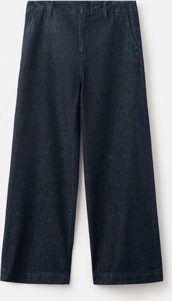 Mango Wide-Leg-Denim-Hose blau - Damen - 32 - MANGO