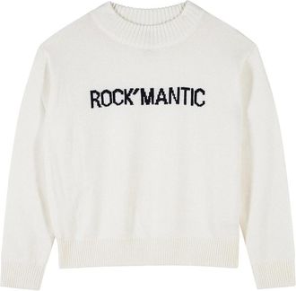 Patrizia Pepe Maglia Slogan - Femme - Pulls - Blanc - Taille: 40 FR