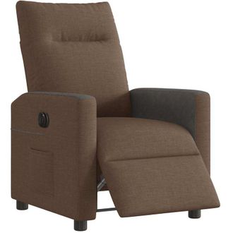 vidaXL Relaxsessel Elektrisch Braun Stoff Vidaxl