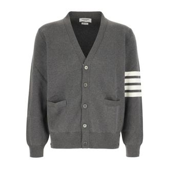 Thom Browne Homme, Pulls, Gris, Taille: XL Collection de Maille Élégante