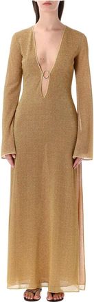 Os&eacute;ree Femme, Robes, Jaune, Taille: 38 FR Lumi&egrave;re O-Long Kaftan