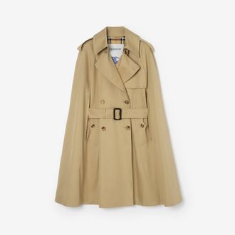 Burberry Trench-Cape Belmont aus Gabardine, Size: XS/S