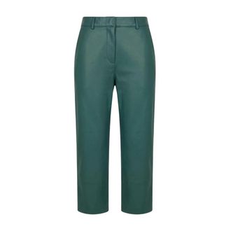 Frankie Shop Lior Leder Caprihose - - Trousers - Damen - Gr&uuml;n - L