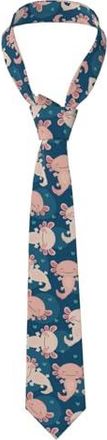 Generic Cravate Axolotl Roses Kawaii Classique Cravates &Eacute;l&eacute;gant Cravate Pour Hommes Pour &Eacute;v&eacute;nements Affaires Mariage