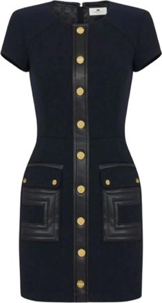 Elisabetta Franchi Robe Au Genou - Noir