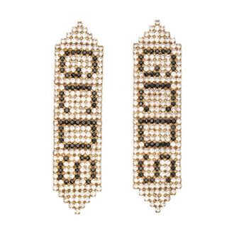 GCDS Bling Logo Ohrringe - - Accessories - Damen - Gelb - ONE SIZE