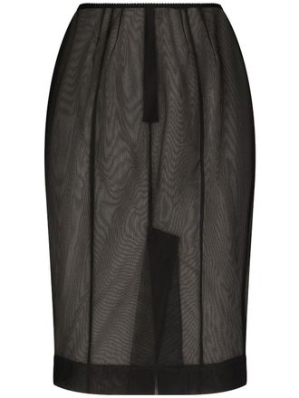 Dolce & Gabbana jupe crayon à effet de transparence - Noir