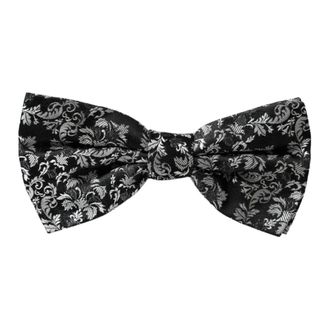 Dolce & Gabbana Florale Seiden-Fliege mit verstellbarem Halsband - - Accessories - Herren - Grau - ONE SIZE