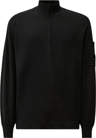 C.P. Company C.p. Company, Homme, Pulls, Bleu, Taille: 2XL Pull zipp&eacute; &agrave; moiti&eacute;