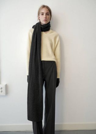 Mango &Eacute;charpe perla gris anthracite - Femme - Taille unique - MANGO
