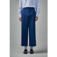 Valentino Cuffed Trousers in Cotton Gabardine