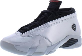 Nike Nike Damen 14 Retro Low Sneaker, Metallic Silver/Fire Red-Wolf Grey-Black, 37.5 EU