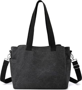 Generic Sac &agrave; bandouli&egrave;re en toile pour femme - Grande capacit&eacute; - Style vintage - Avec poign&eacute;e sur le dessus - Style d&eacute;contract&eacute; - Multifonction - Pour le tra