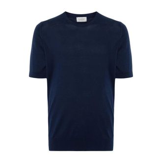 John Smedley Homme, Tops, Bleu, Taille: XL T-Chemises