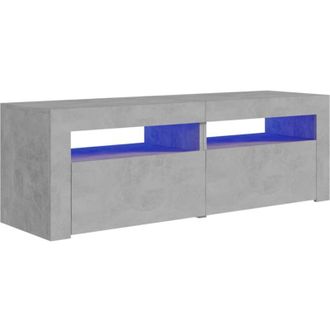 vidaXL Vidaxl - TV-Schrank mit LED-Beleuchtung Betongrau 120x35x40 cm