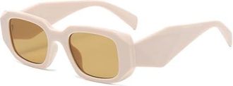 Generic Lunettes De Soleil &Agrave; Monture Carr&eacute;e Irr&eacute;guli&egrave;re For Hommes Et Femmes, Lunettes De Soleil Photo De Mod&eacute;lisation De(Beige)