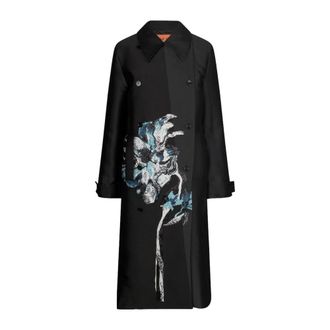Stine Goya Eleganter Jacquard Wintermantel - - Coats - Damen - Schwarzk - S