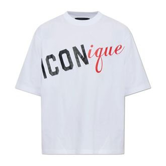 Dsquared2 T-shirt Iconique Coupe Ample - Homme - Tops - Blanc - Taille: 2XL