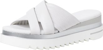 Marco Tozzi Damen Pantolette, Keilabsatz, weiches FEEL ME Fu&szlig;bett, aus hochwertigem Leder, ideal f&uuml;r Business und Freizeit