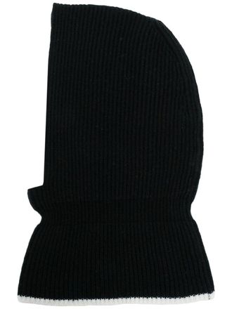 Cashmere in Love cagoule Villars nervur&eacute;e &agrave; en laine et cachemire m&eacute;lang&eacute;s - Noir