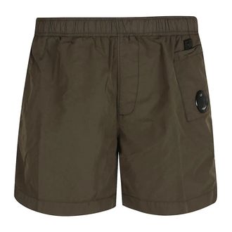 C.P. Company C.p. Company, Homme, Maillots de bain, Vert, Taille: L Short de Bain Vert avec Int&eacute;rieur en Maille