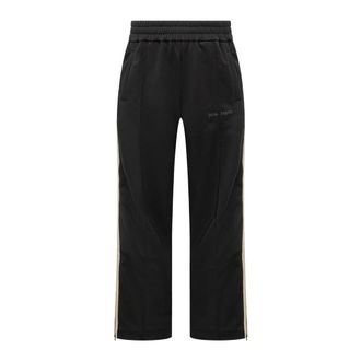 Palm Angels Homme, Pantalons, Noir, Taille: L Classic Logo Zip-Up Track Pants