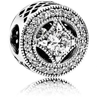 Pandora Femme, Accessoires, Gris, Taille: ONE Size Vintage Zauber Charm