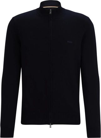 HUGO BOSS Homme, Pulls, Bleu, Taille: 3XL Gilet zipp&eacute; &agrave; col montant Palano-L