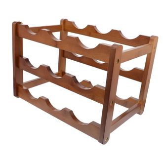 Cabilock Bambus Weinregal Flaschen Freistehend Stabiles Weinst&auml;nder Regal f&uuml;r Wohnzimmer K&uuml;chen Theke