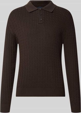 Mc Neal Strickpullover mit Polokragen und kurzer Knopfleiste