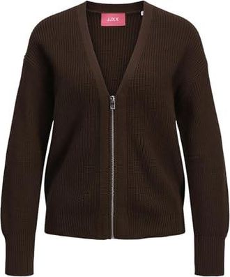 Jack & Jones Jxeliza Ls Twist Cardigan Knit Noos, Demitasse, M Femme