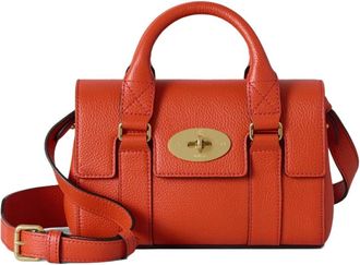 Mulberry Femme, Sacs, Orange, Taille: ONE Size Small Classic Grain Bayswater
