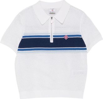 Casablanca Femme, Tops, Blanc, Taille: 38 FR Polo Tricot&eacute;