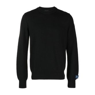 Paul & Shark Homme, Pulls, Noir, Taille: S Pull en maille à col rond