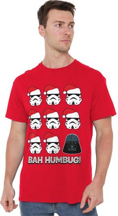 Star Wars Unisex-T-Shirt, Star Wars Empire, Bah Humbug, rotes T-Shirt, rot, 4XL