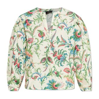 Etro Femme, Blouses et Chemises, Multicolore, Taille: 34 FR Top &agrave; col en V