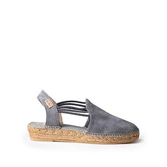 Toni Pons Espadrille Femme en Daim - Nuria - Gris, 36 EU