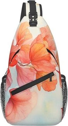 Generic The Red Flowers Drift Away Sac &agrave; bandouli&egrave;re de voyage pour homme Sac &agrave; dos de randonn&eacute;e
