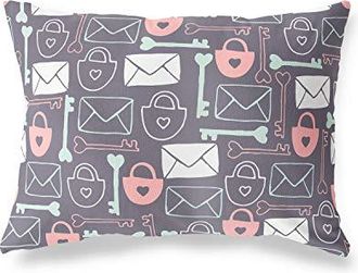 Bonamaison Le Jardin du Lin Kissenbezug Zierkissenbezug Motiv Zufälliges Kissenbezug, Für Bett, Auto, Sofa, Haus, Wohnzimmer, Schlafzimmer, Dekoration, 45x60 Cm 