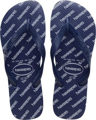 Havaianas Top Logomanía Essentials, bequeme, strapazierfähige und leichte Badelatschen, Logodetails auf der Sohle, Unisex Erwachsene, Navy Blue, 33/34 EU