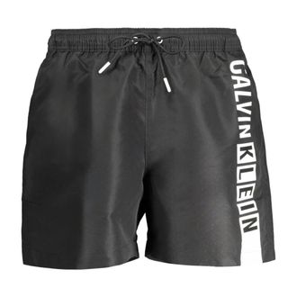 Calvin Klein Schwarze Herren Badeboxershorts mit Slip- Taschen- Elastischem Bund- Druck- Logo - - Swimwear - Herren - Schwarzk - 2XL